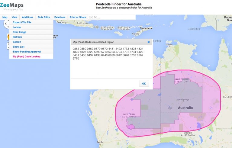 Postcode Finder for Australia, Interactive - ZeeMaps Blog
